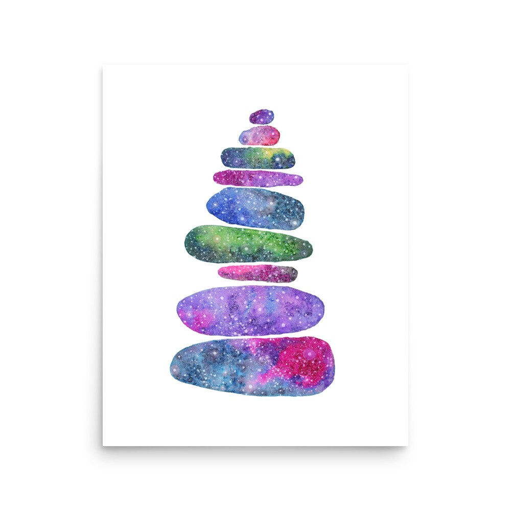Space Stones Watercolor Art Print, Nursery Art - Etsy