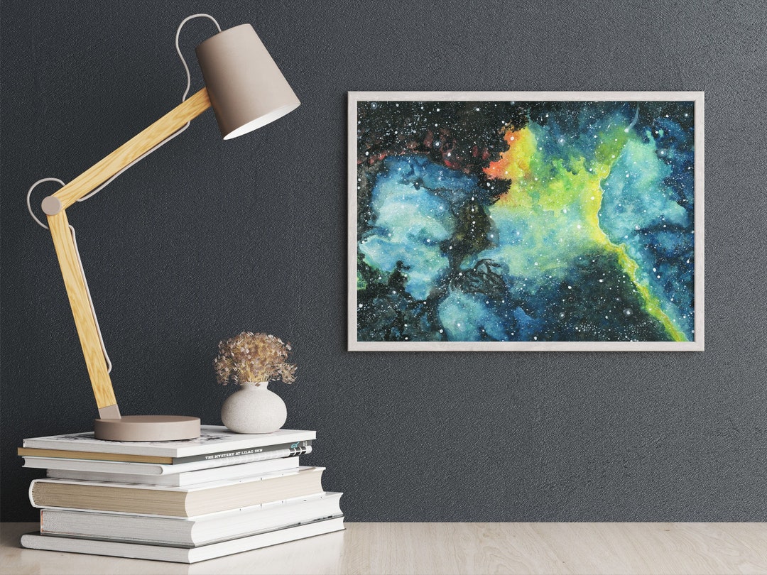 Nebula Galaxy Watercolor Print - Etsy