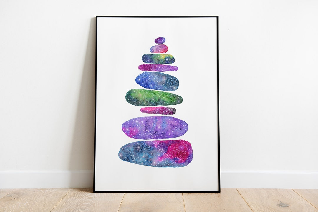 Space Stones Watercolor Art Print, Nursery Art - Etsy