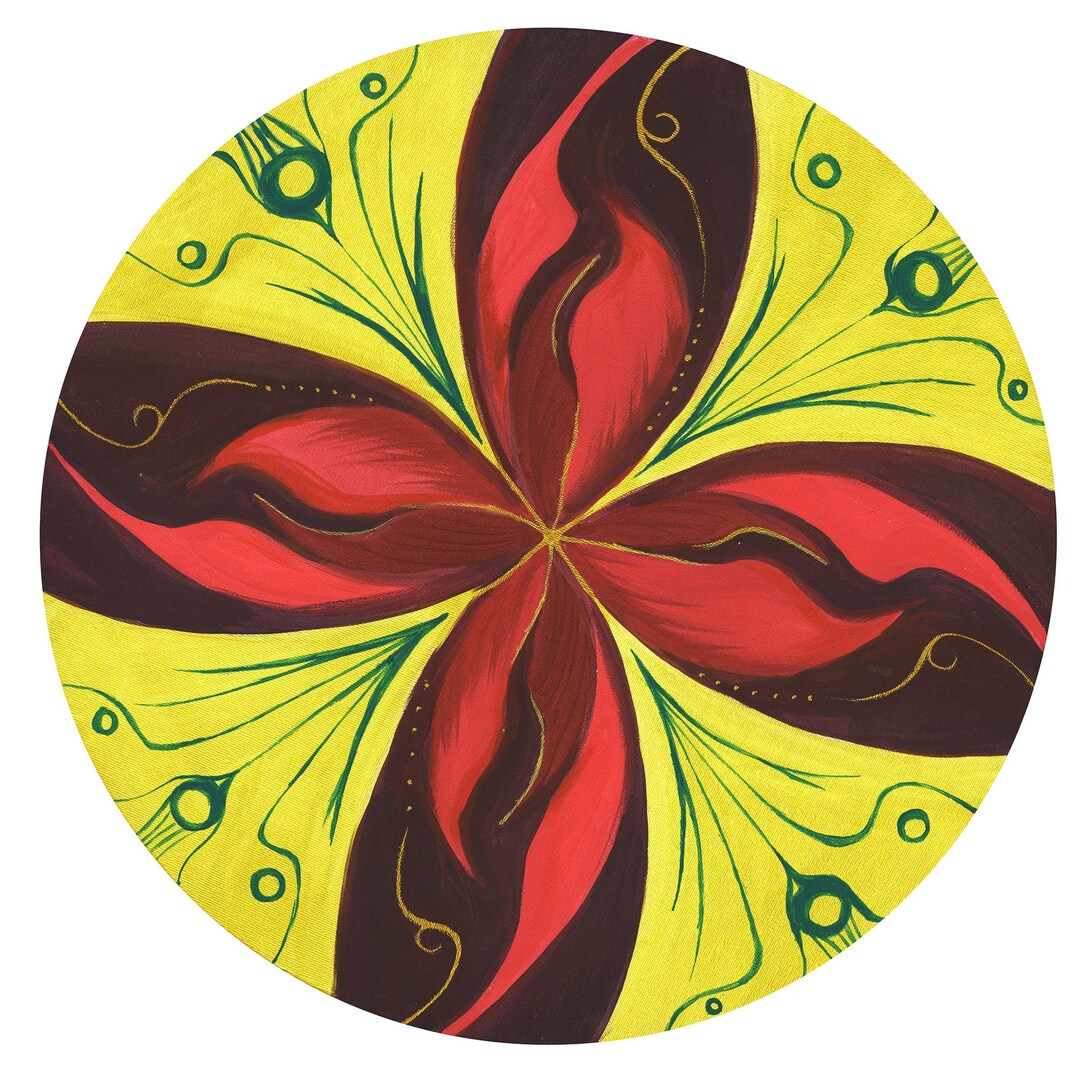 Mandala No. 7 Hand Painted Acrylic on Canvas 40 X 40 Cm - Etsy