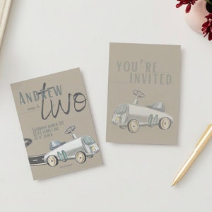 Classic Car Birthday Invitation I Instant Download | Editable Template ...