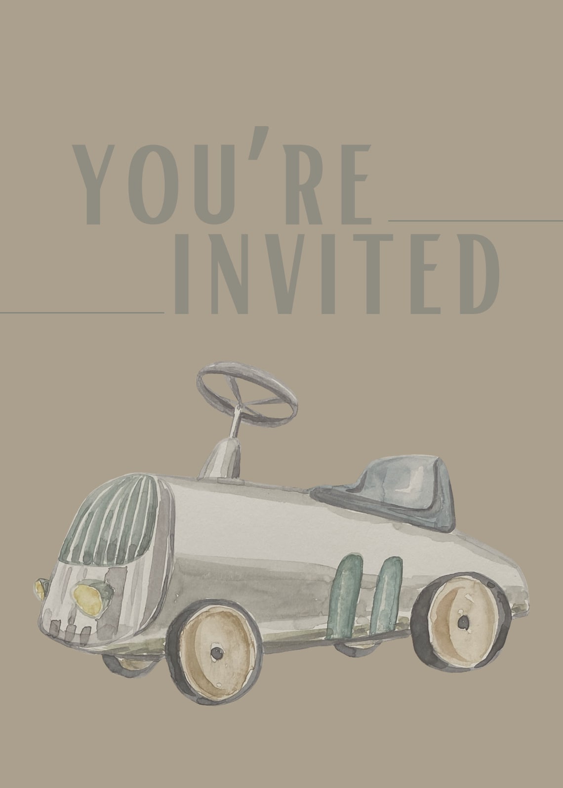 Classic Car Birthday Invitation I Instant Download | Editable Template ...