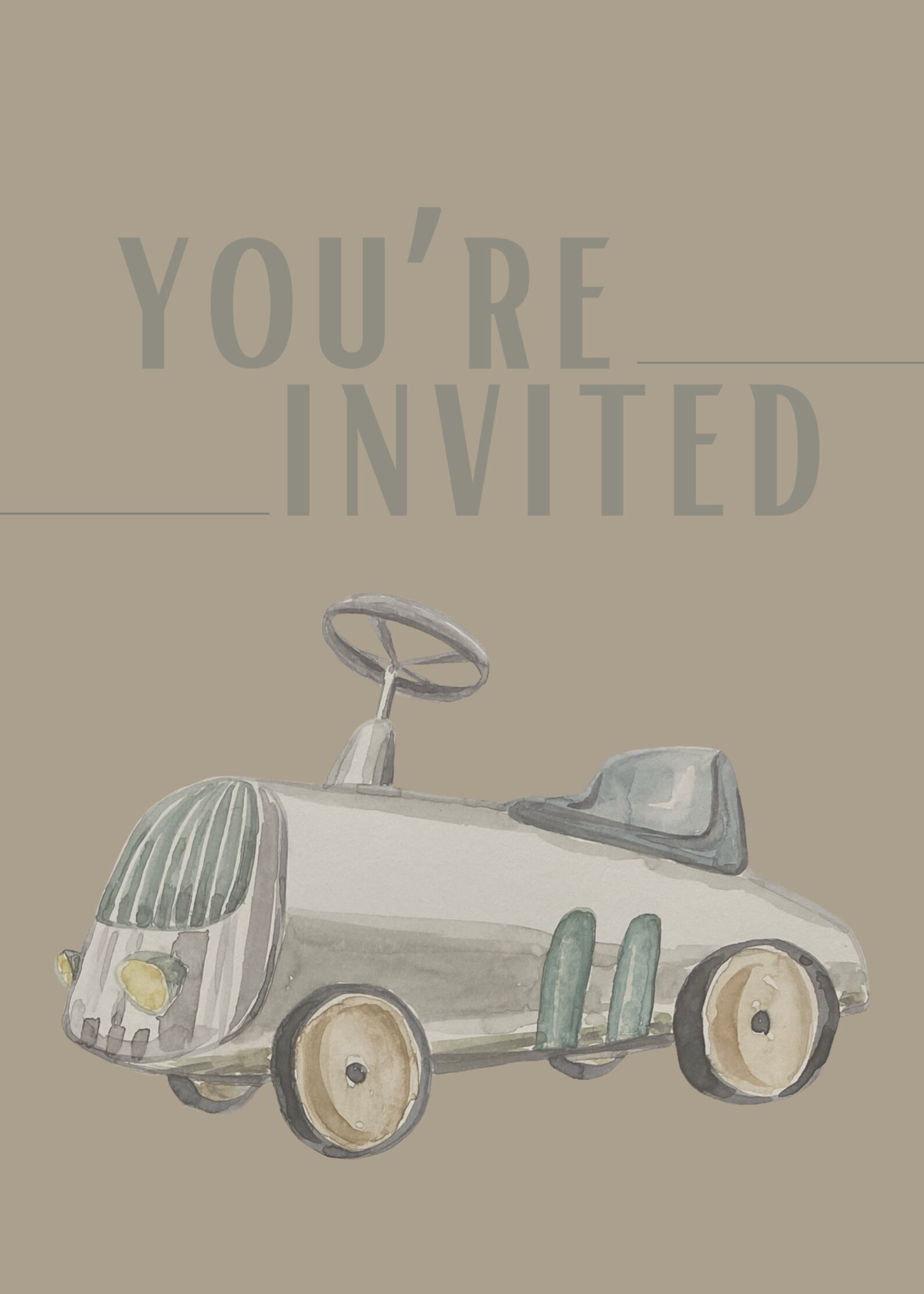 Classic Car Birthday Invitation I Instant Download | Editable Template ...