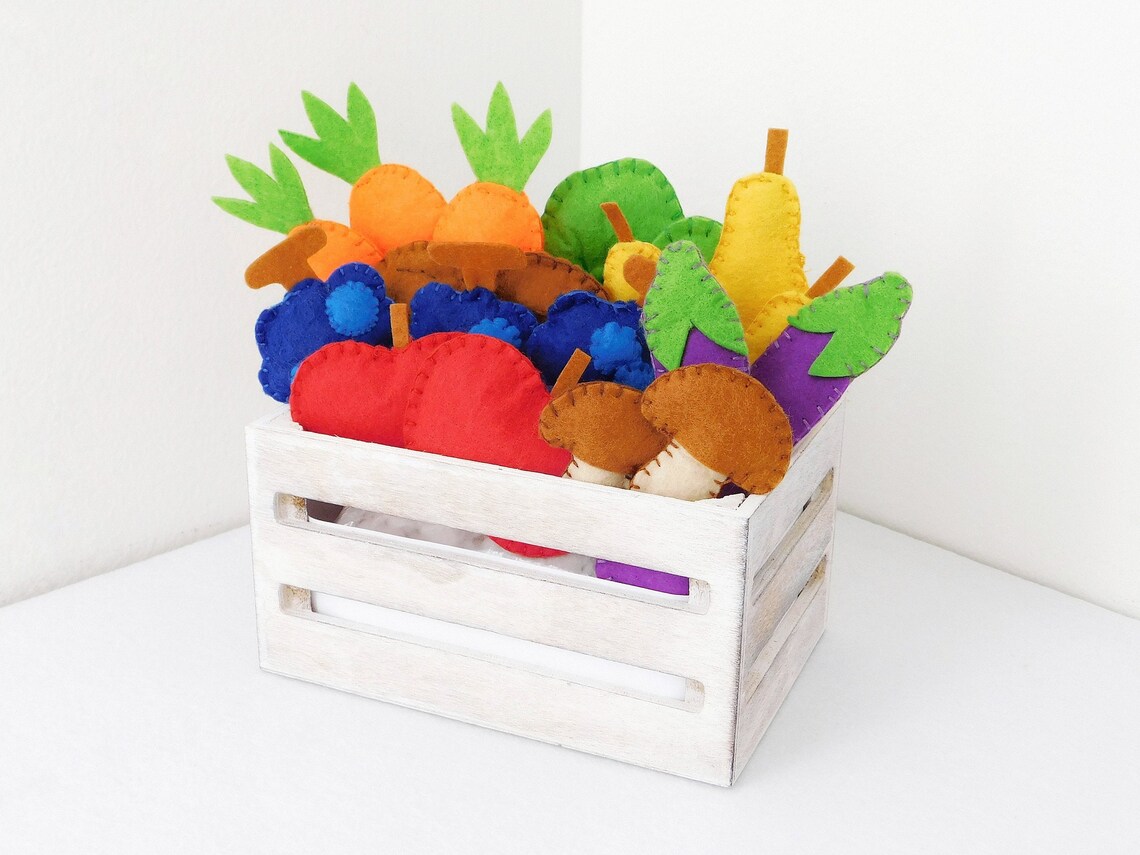 Felt Fruits and Vegetables, Felt Food, Play Kitchen - Etsy