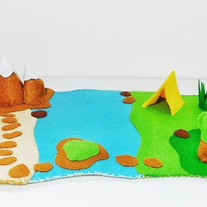 Felt adventure Land Play Mat, Mini World - Etsy