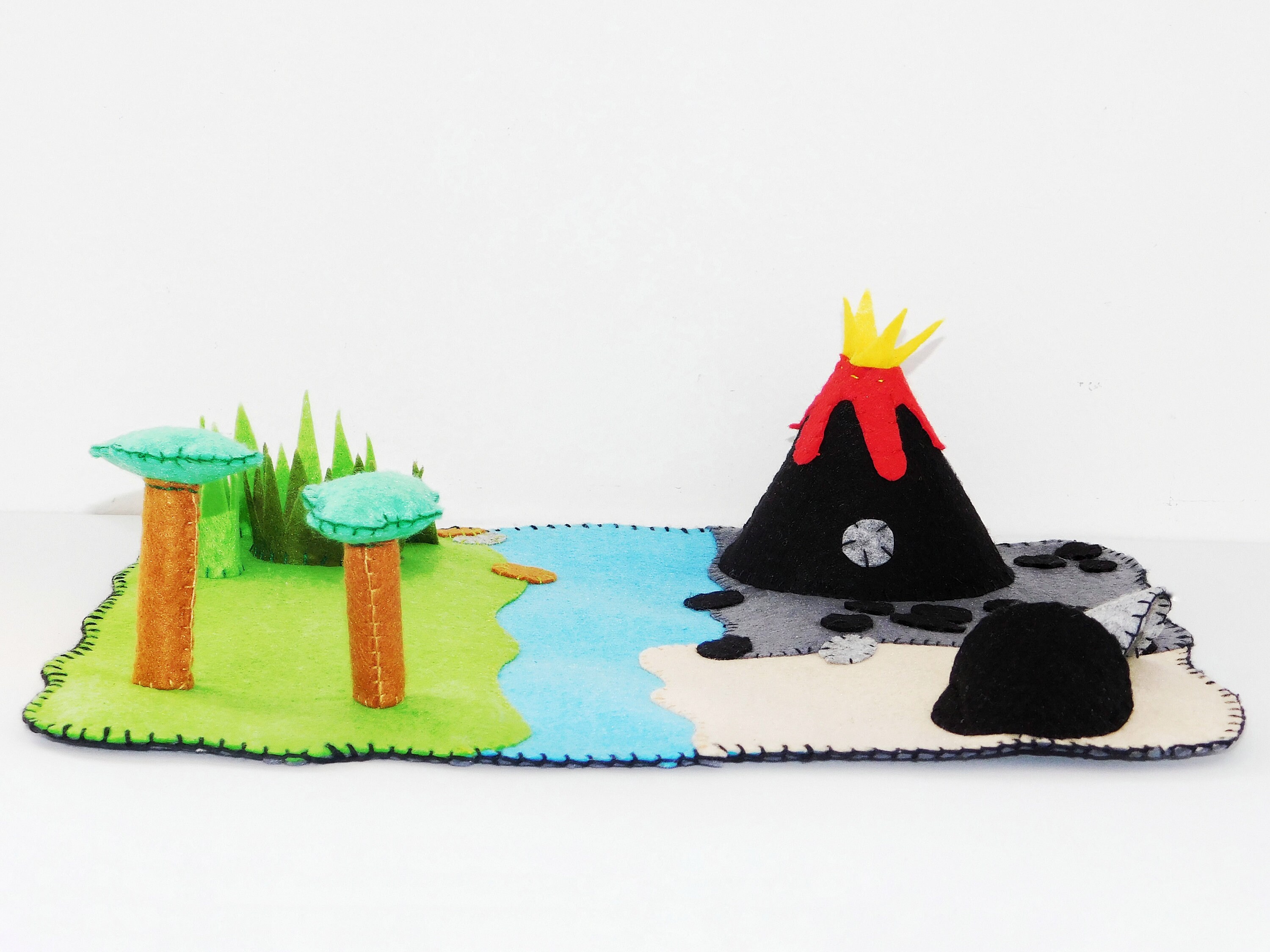 Dino Land Spielmatte Dino Land Filz Spielmatte Dino | Etsy