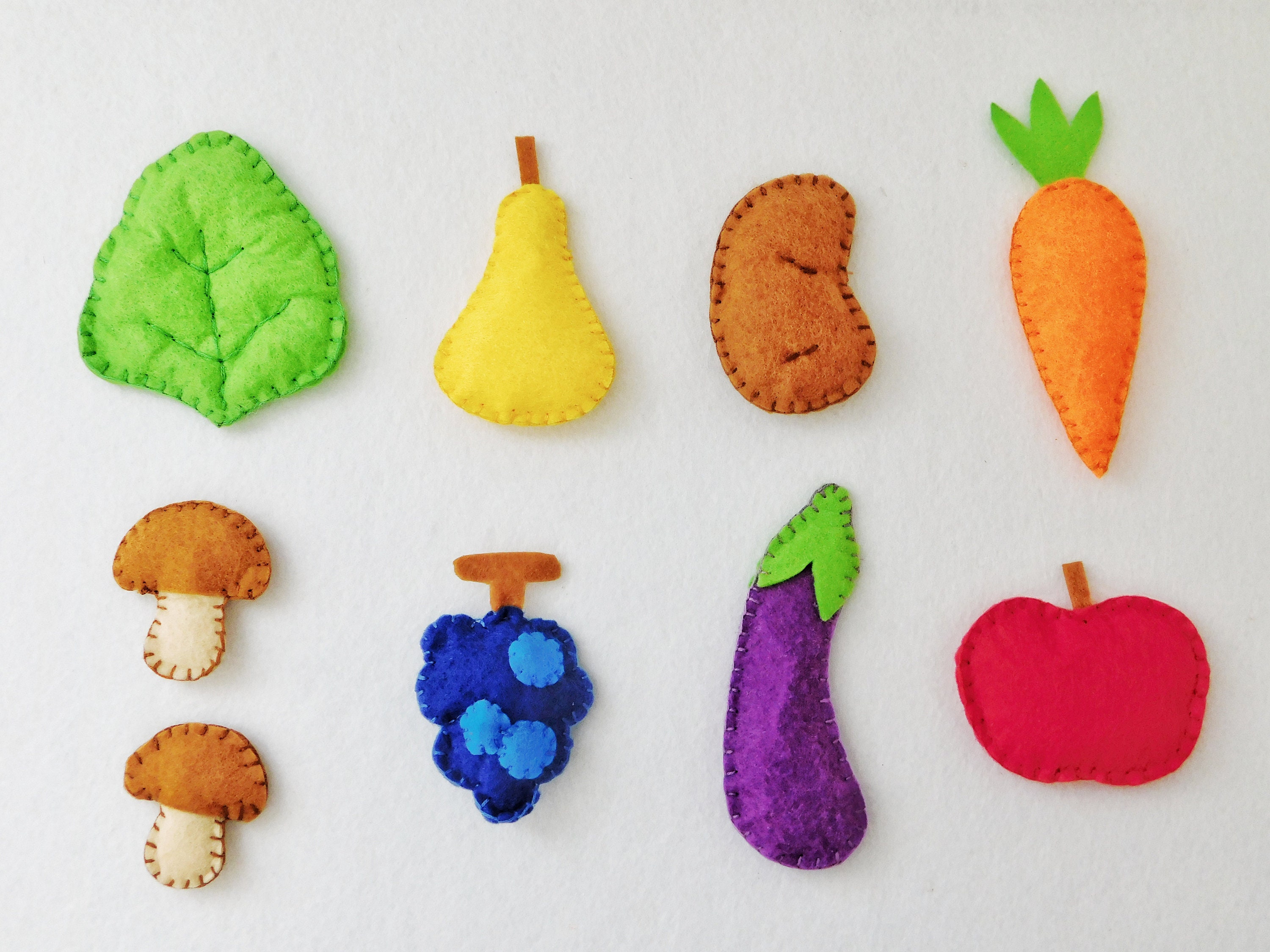 DIY Filz Obst und Gemüse Kit - Lernspielzeug aus Filz für Kleinkinder ...