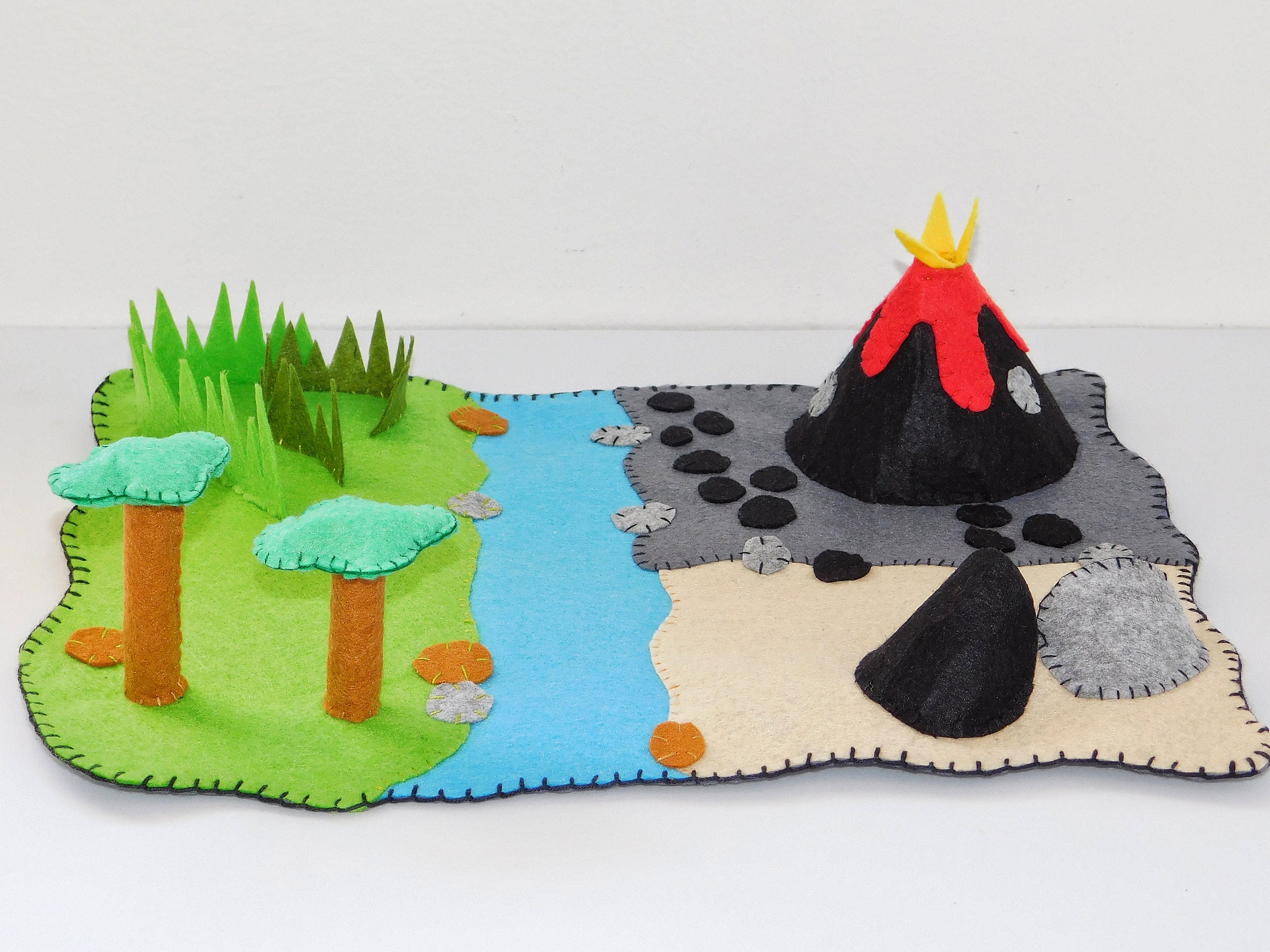 Dino Land Spielmatte Dino Land Filz Spielmatte Dino | Etsy