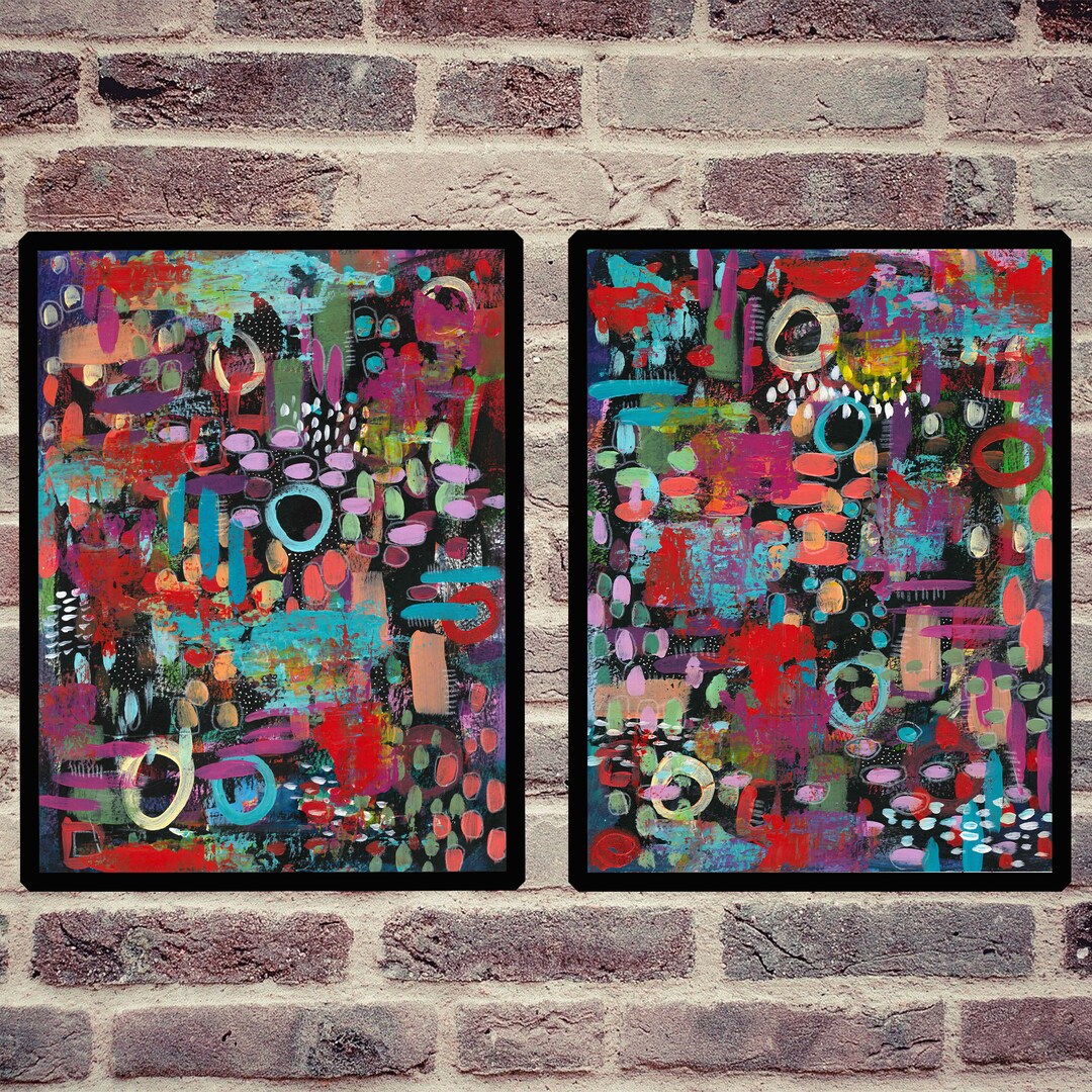 Kunstdrucke abstrakte Acrylmalerei moderne Kunst abstrakte - Etsy.de