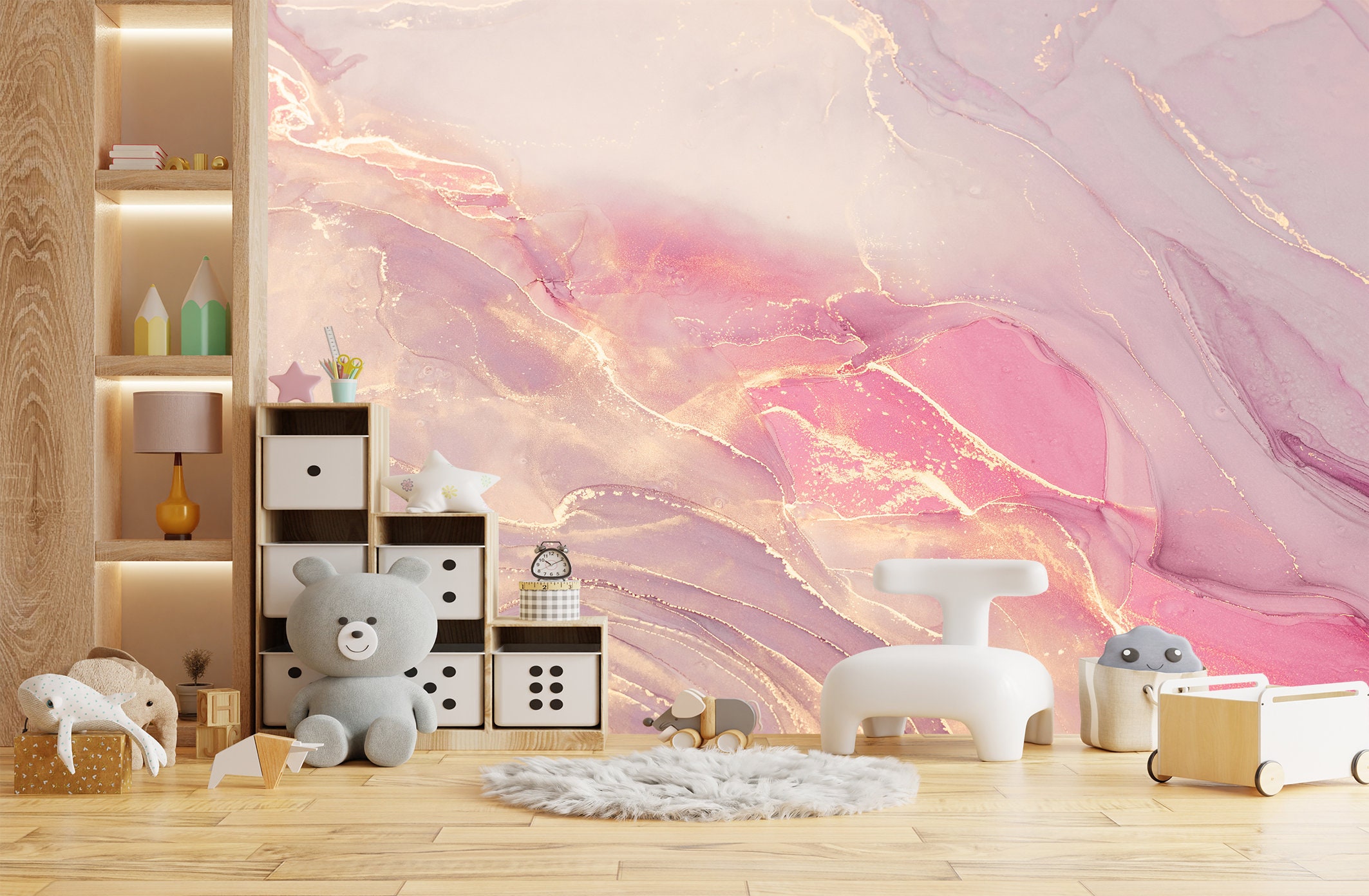 Marble Pink Wallpaper Abstract Wall Mural Abstract Print Peel and Stick Wall Decor Art Wallpaper Wall Marble Mural Bedroom Decor Home Room Etsy