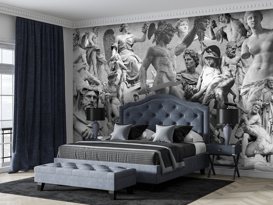 Collage Statues Wall Mural Ancient Greeks Statues Wall Art Deco ...