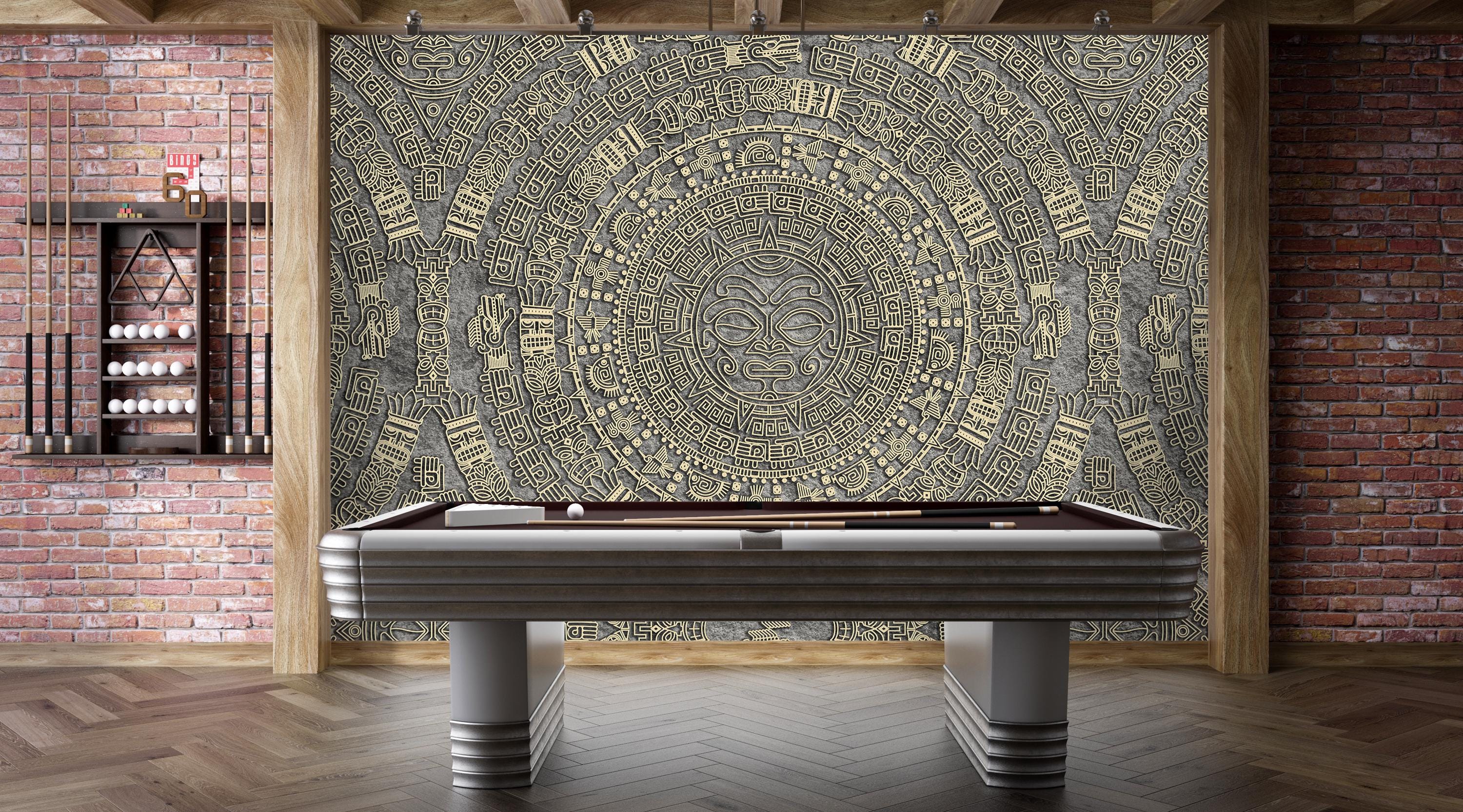 Aztec Mayan Tropical Wallpaper Ethnic Jungle Wall Mural Peel and Stick ...