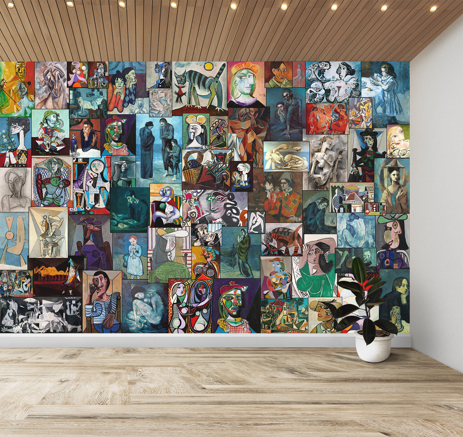 Pablo Picasso Collage Wallpaper Reproduction Wall Mural Print - Etsy ...