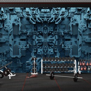 Techno Wall Background Wallpaper Mural Peel and Stick Armored ...