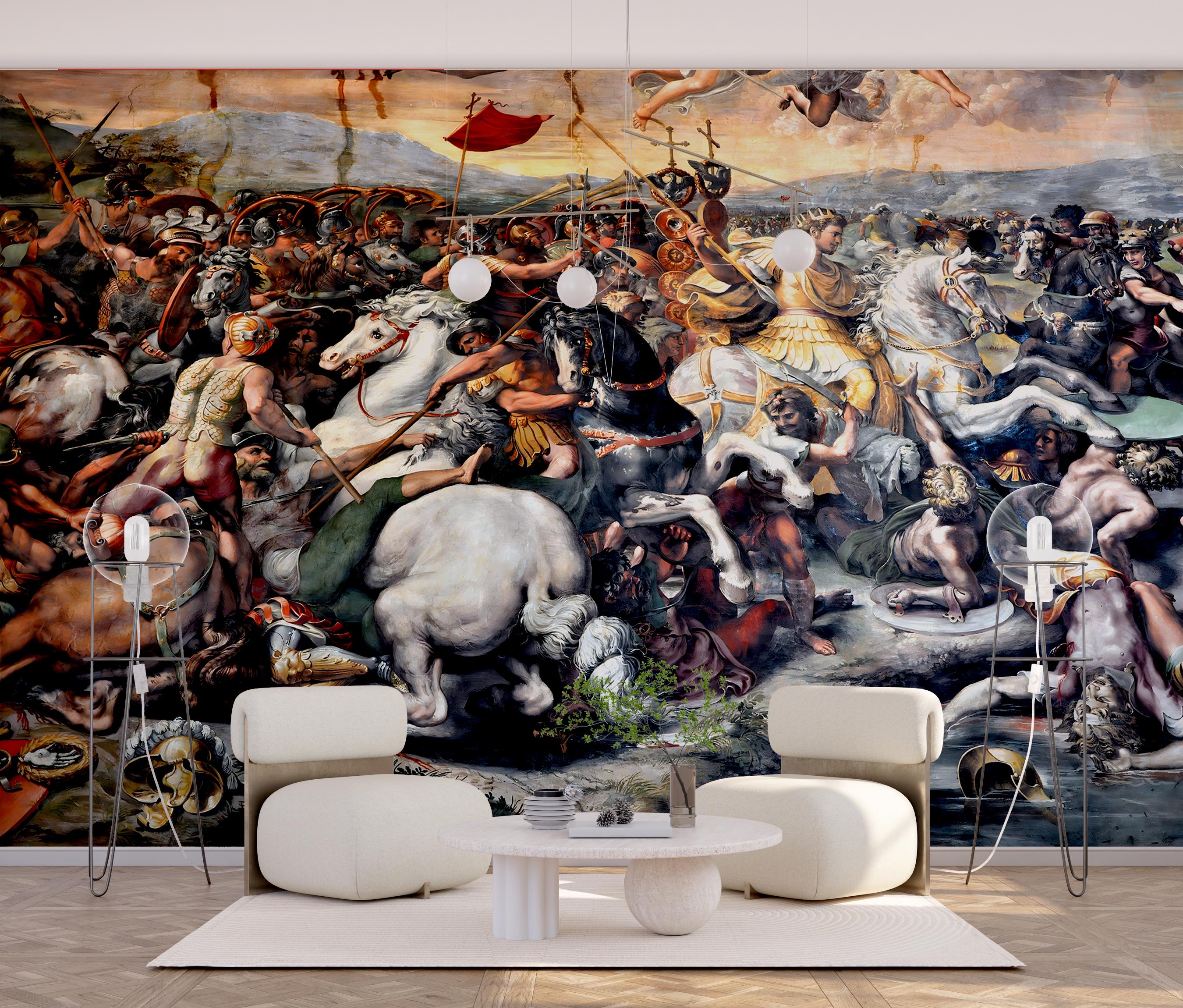 Renaissance Battle Mural Wallpaper Classical Art Peel and Stick Vinyl ...