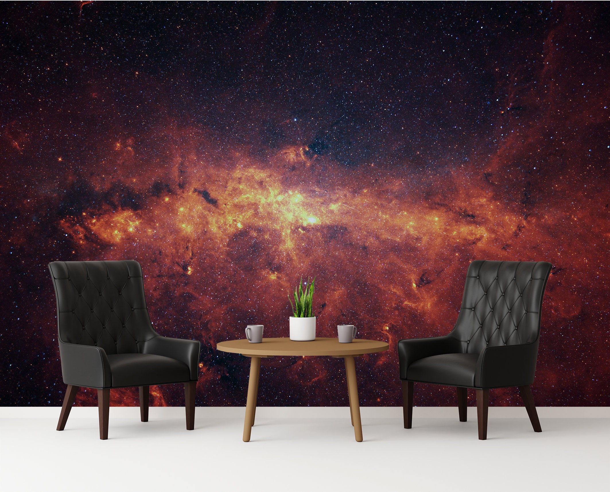 Stars in Space Wallpaper Galaxy Mural Print Peel and Stick Art - Etsy