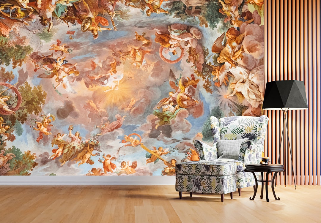 Fresco in Galleria Borghese Mural Peel and Stick Wallpaper Renaissance ...