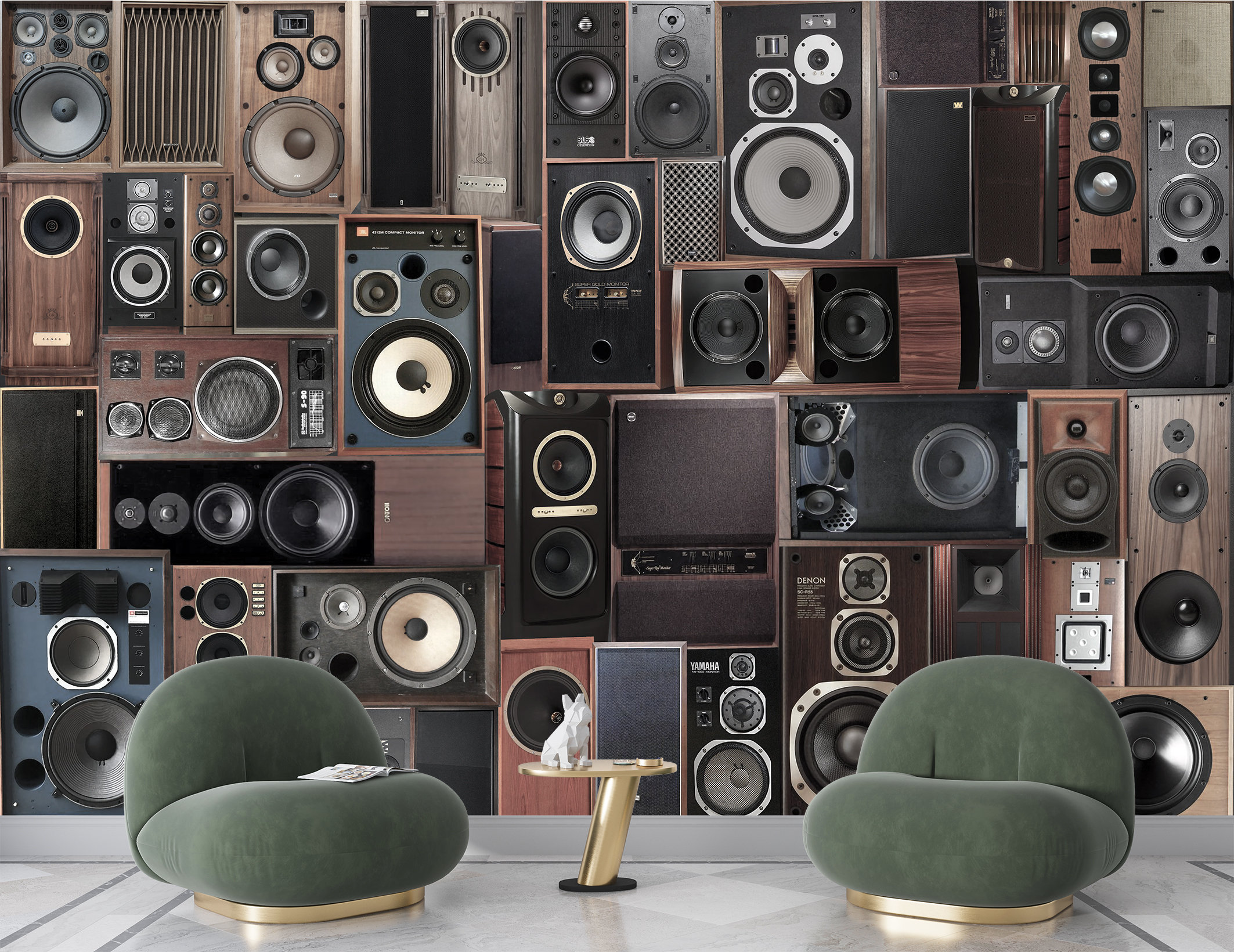 Retro Music Speakers Wallpaper Textured Peel and Stick Vintage - Etsy