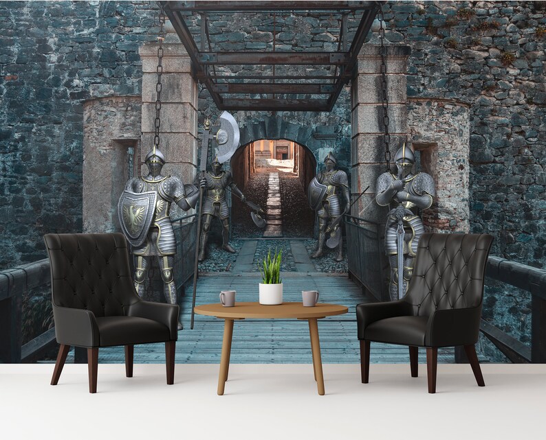 Old Castle Wallpaper Wall Mural Castle Guard Wallpaper Peel - Etsy