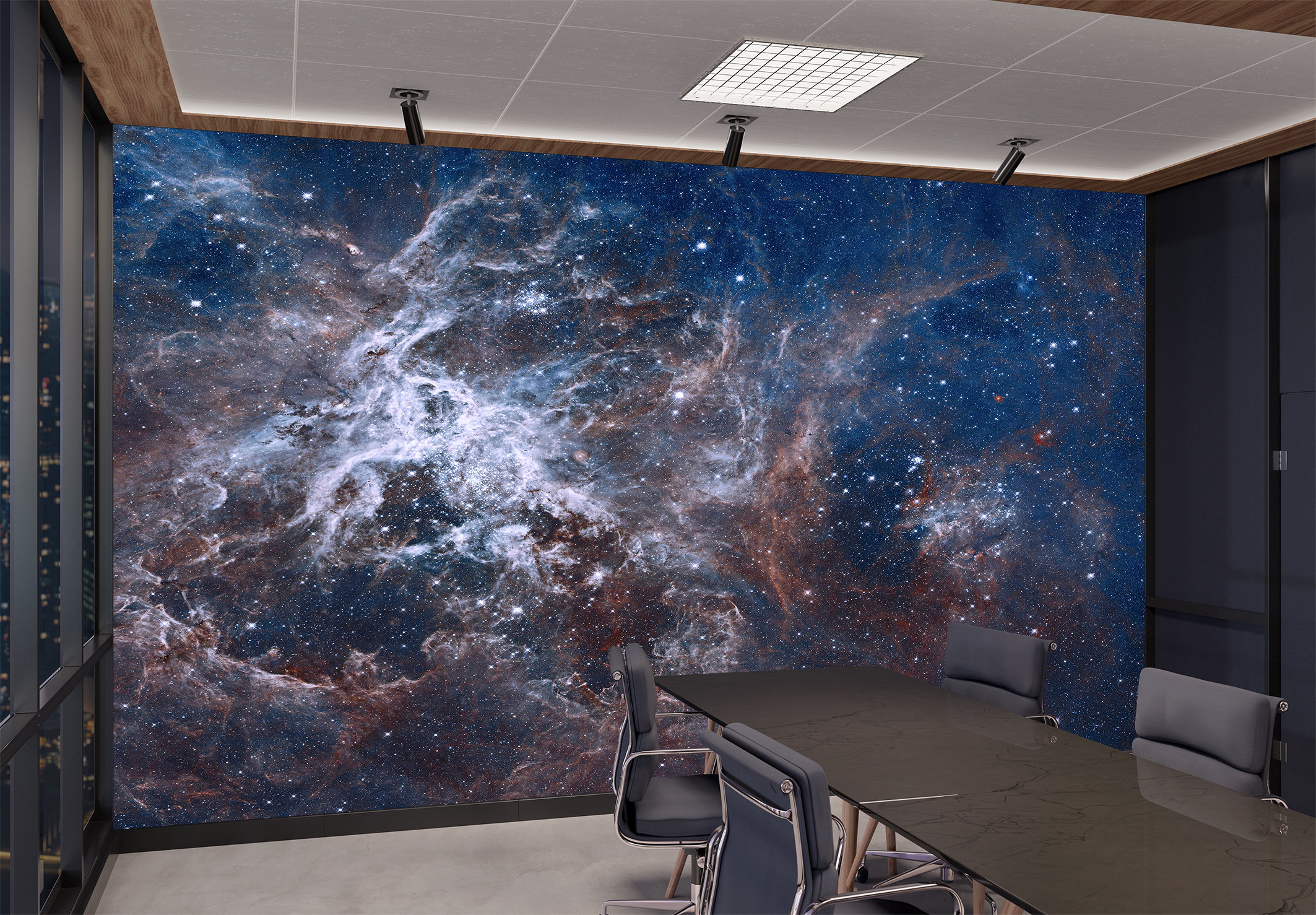 Stars in Space Wallpaper Galaxy Mural Print Peel and Stick Art Space ...