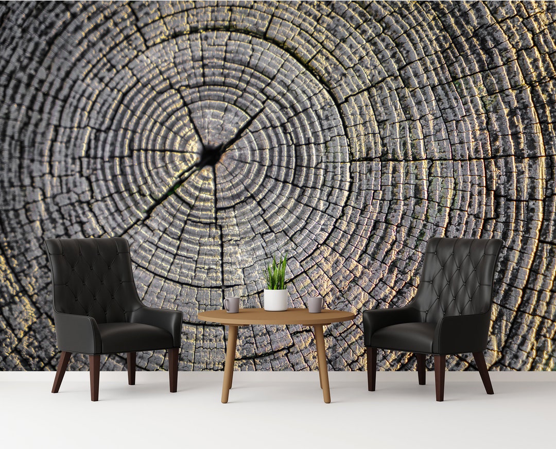 Wooden Logs Wall Mural Wall Decor Wood Slice Peel and Stick Tree ...