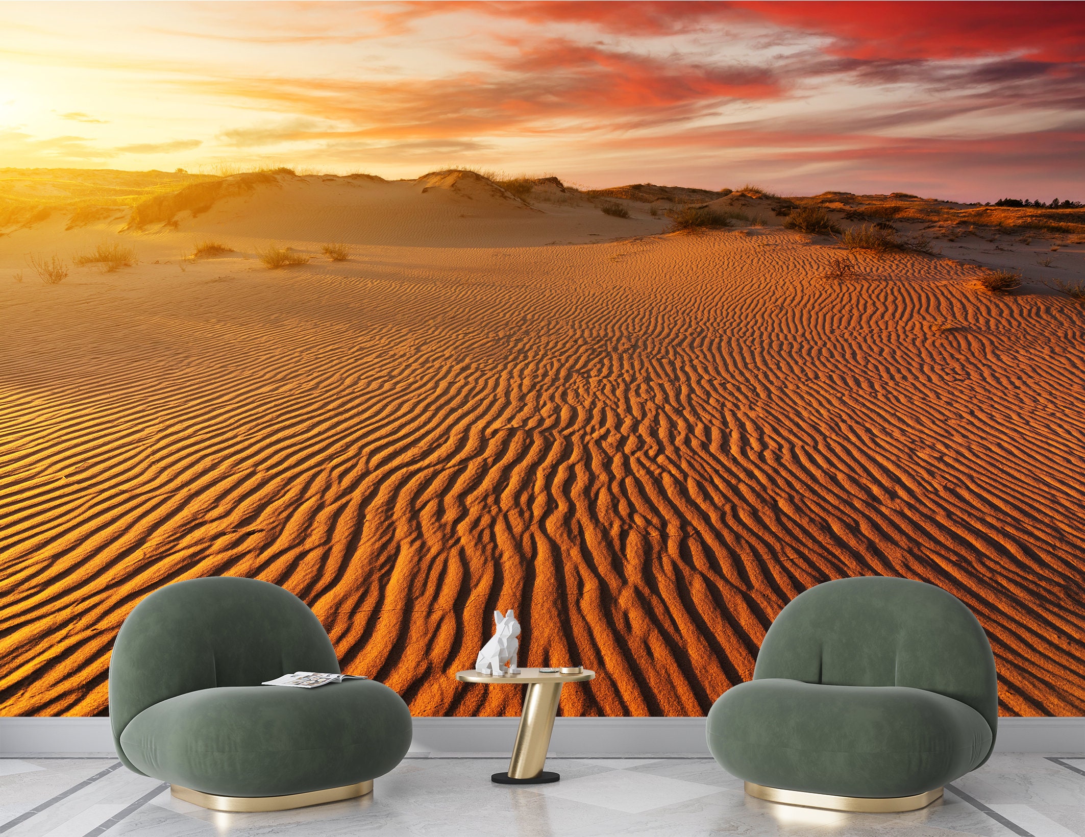 Sahara Desert Mural Wallpaper Peel and Stick Desert Landscape Wallpaper ...