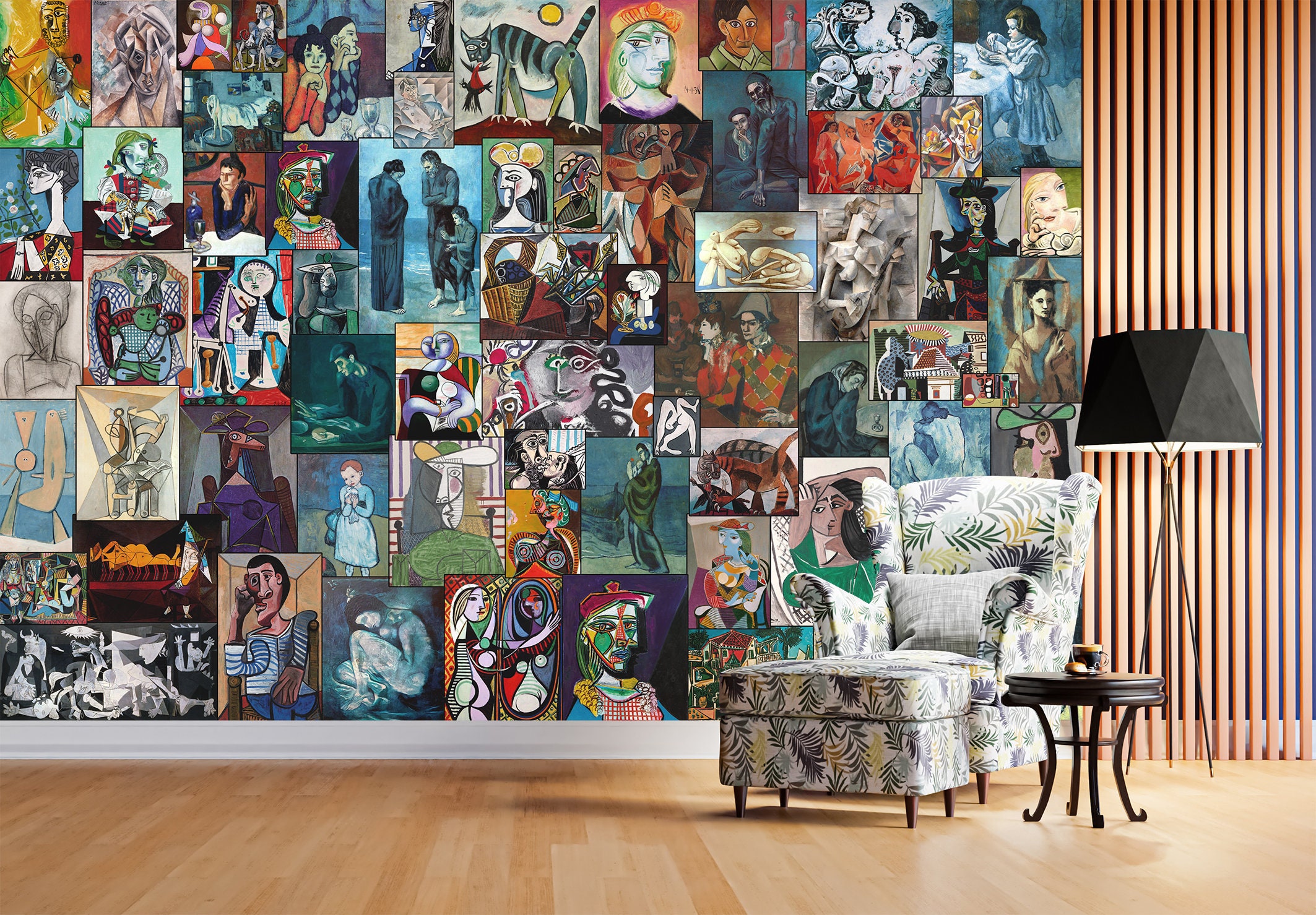 Pablo Picasso Collage Wallpaper Reproduction Wall Mural Print - Etsy ...