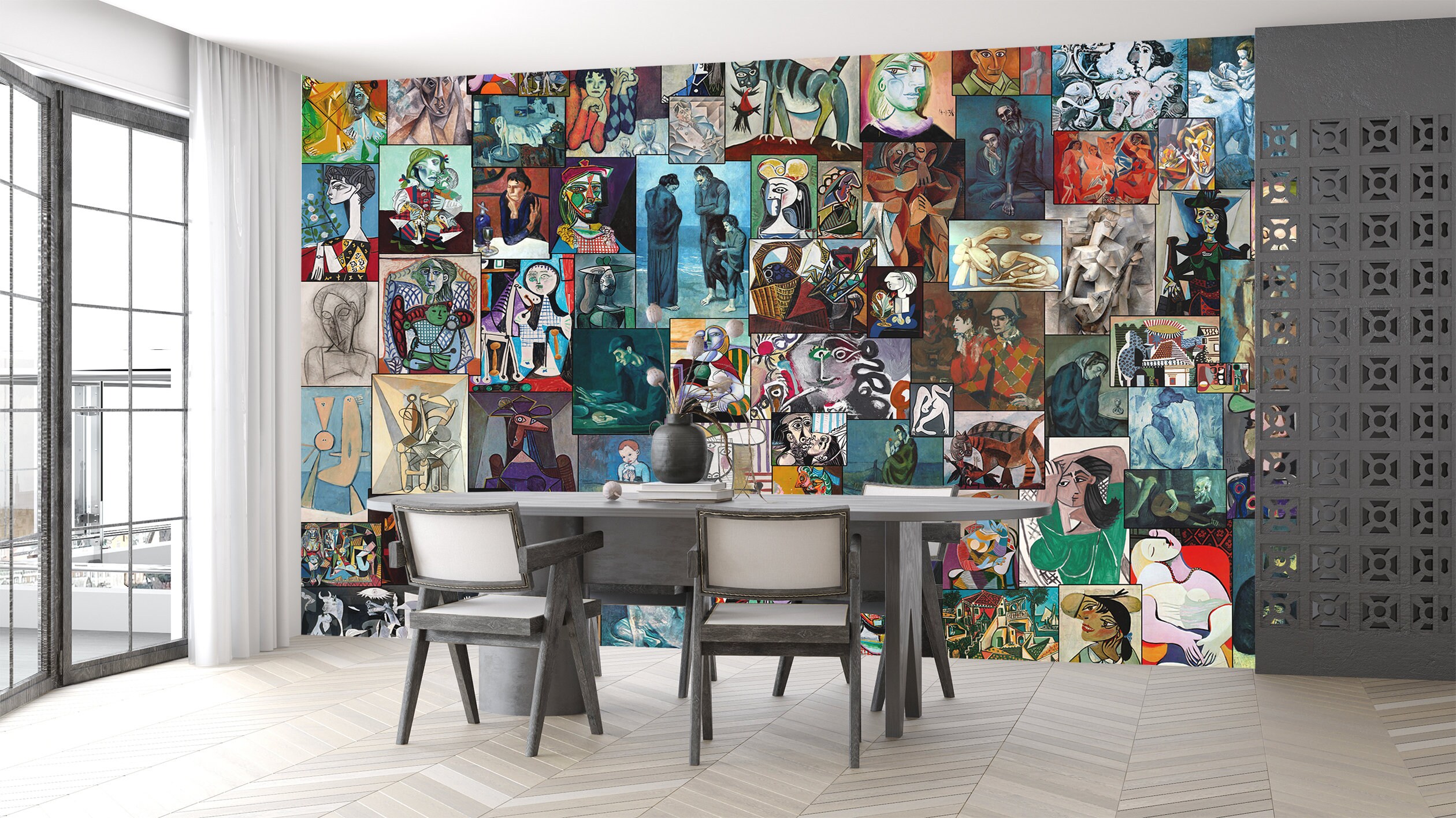 Pablo Picasso Collage Wallpaper Reproduction Wall Mural Print - Etsy ...