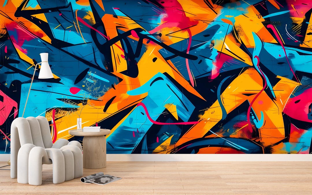 Graffiti Street Wallpaper Art Wall Mural for Teen Room Urban Wall Print ...