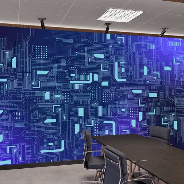 Circuit Board Peel and Stick Wallpaper - Etsy