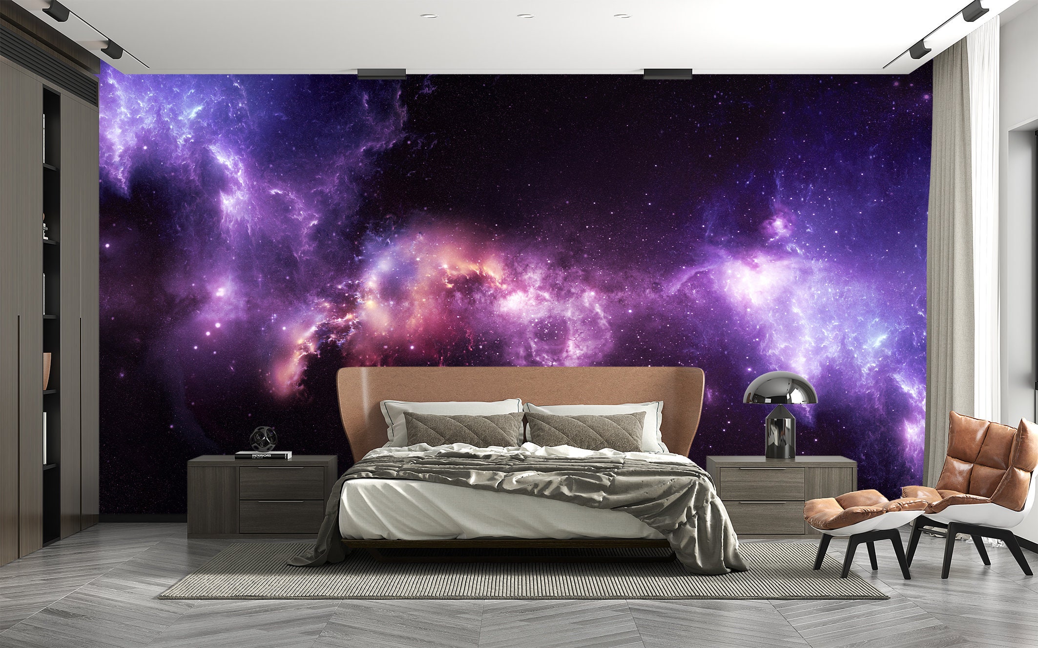 Galaxy Nebula Mural Wallpaper, Peel and Stick Space Decor - Etsy