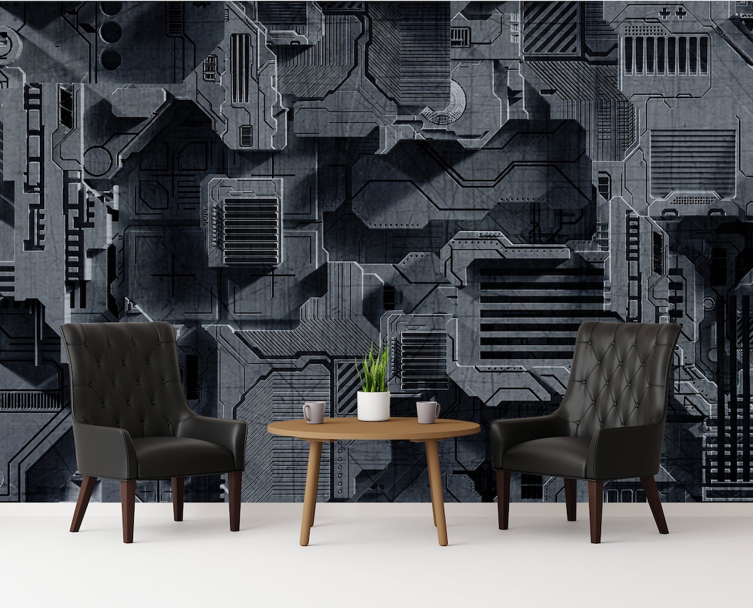 Techno Wall Background Wallpaper Mural Peel and Stick Armored ...