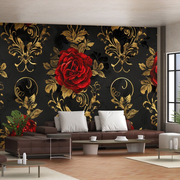 Baroque Style Wallpaper - Etsy