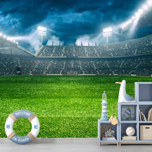 Football Stadium Mural Pich Sport Wallpaper Peel and Stick Football ...