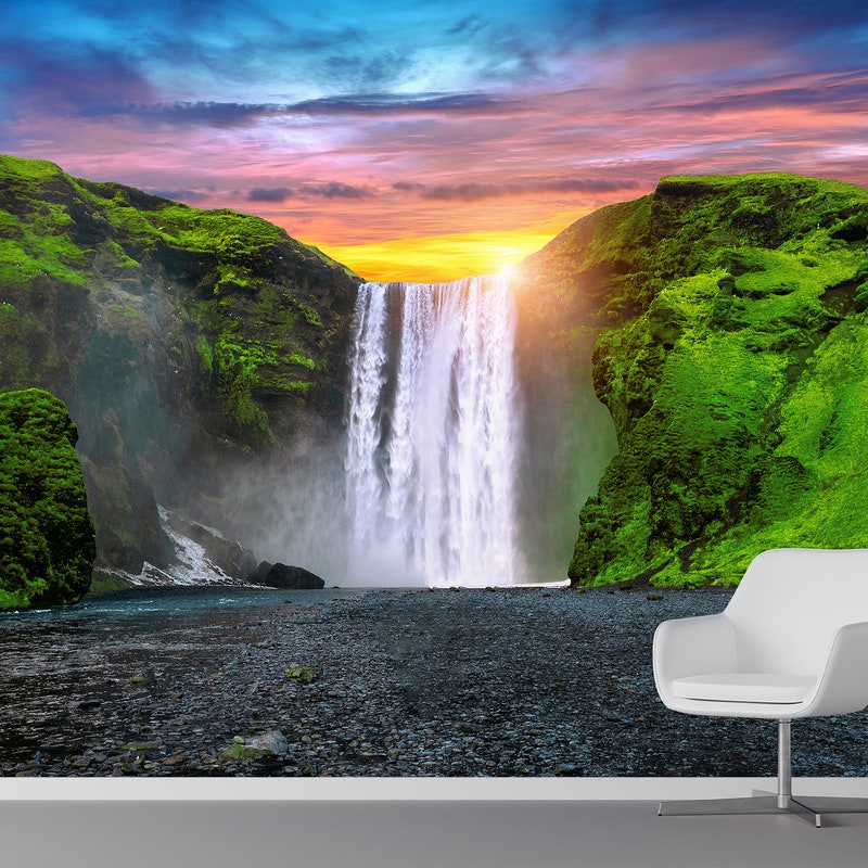 Waterfall Wall Decal - Etsy