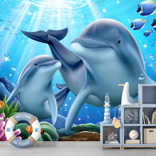 Dolphin Wallpaper - Etsy
