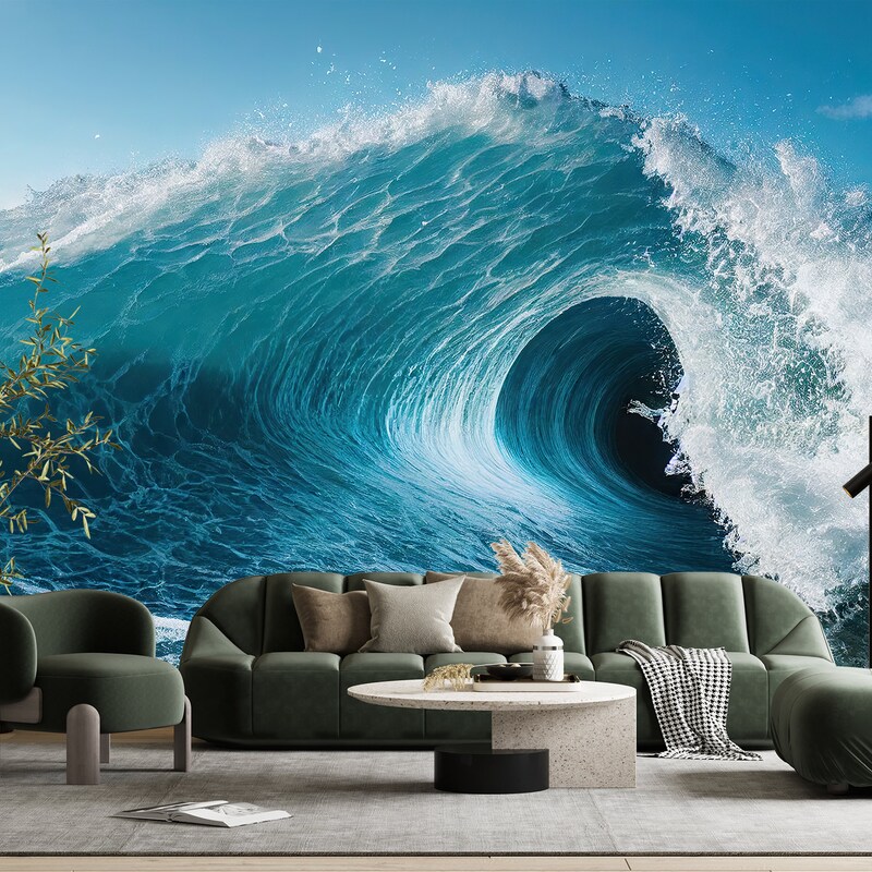 Wave Wallpaper - Etsy