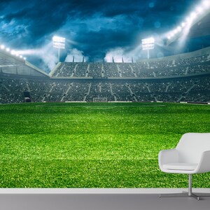 Football Stadium Mural Pich Sport Wallpaper Peel and Stick Football ...