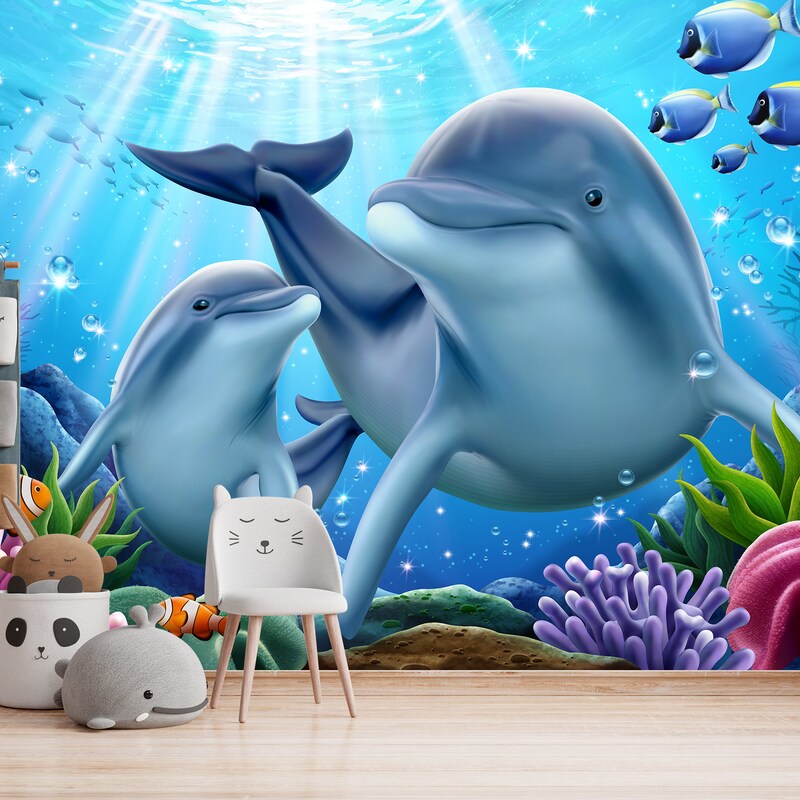 Dolphin Wallpaper - Etsy