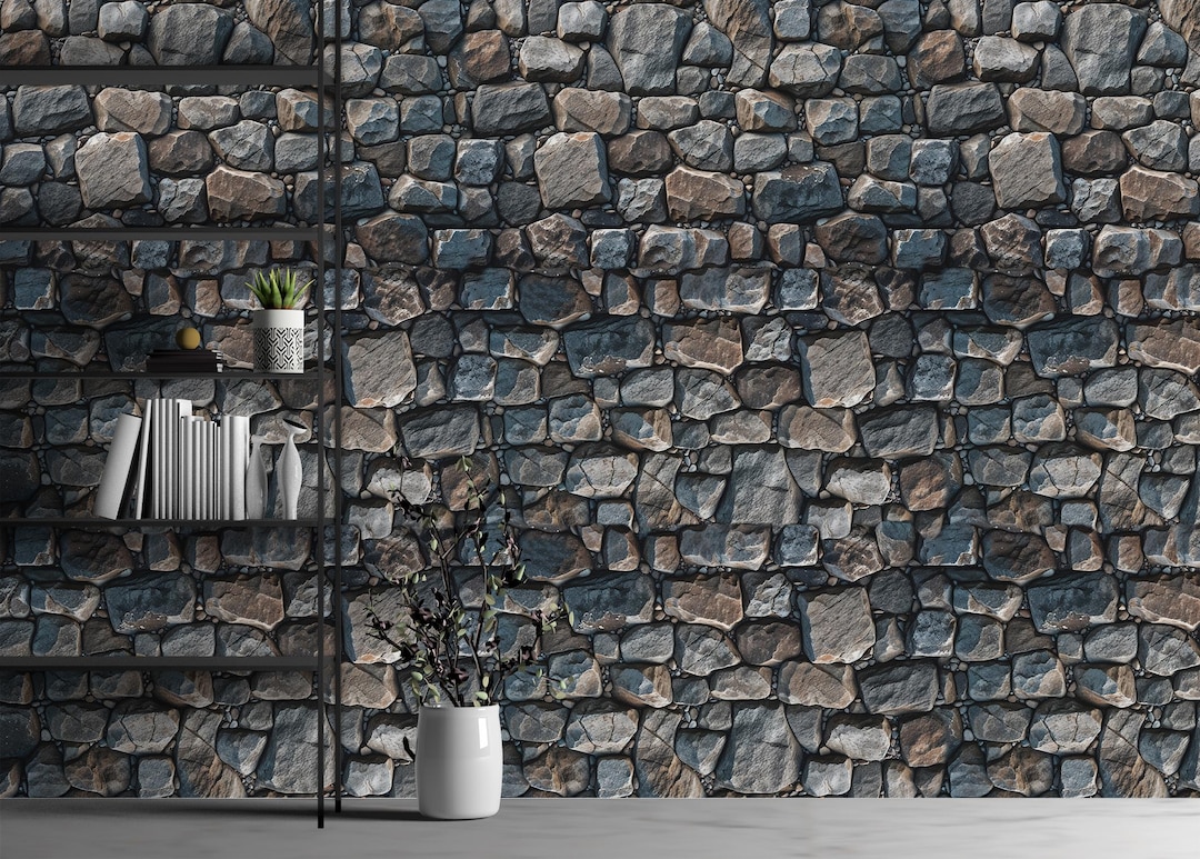 Vintage Stone Wall Mural Rock Wall Wallpaper Peel and Stick Funktastic ...