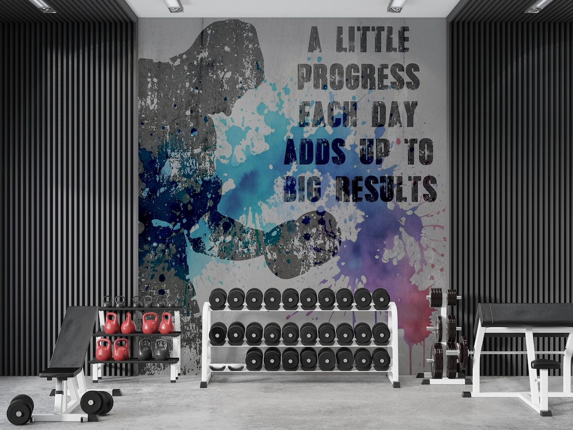 Gym Motivational Wallpaper Fitness Training Body Building Wall Mural ...