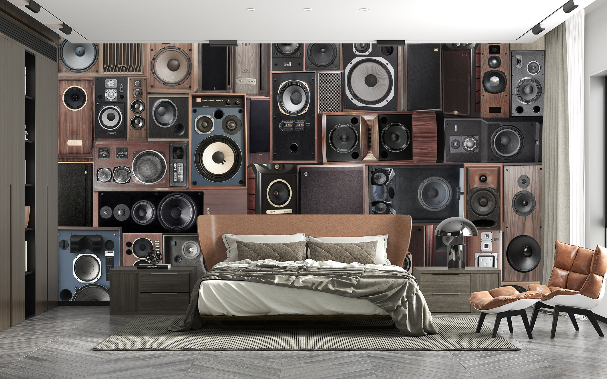 Retro Music Speakers Wallpaper Textured Peel and Stick Vintage - Etsy