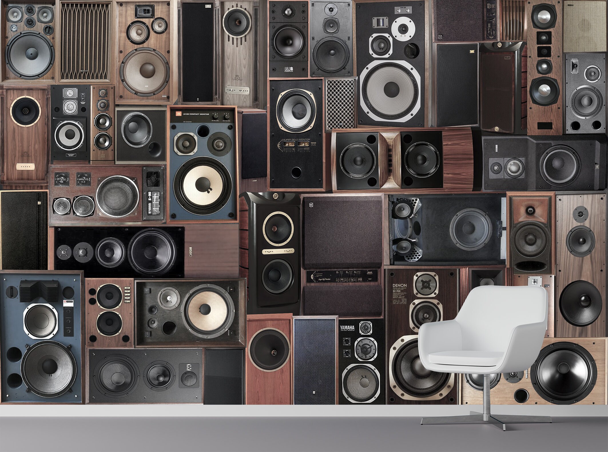 Retro Music Speakers Wallpaper Textured Peel and Stick Vintage - Etsy