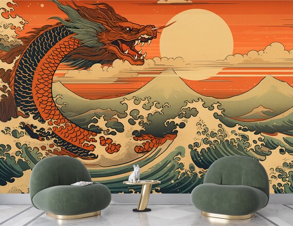 Japanese Art Wallpaper Dragon Japanese Dragon Wallpaper Vectors