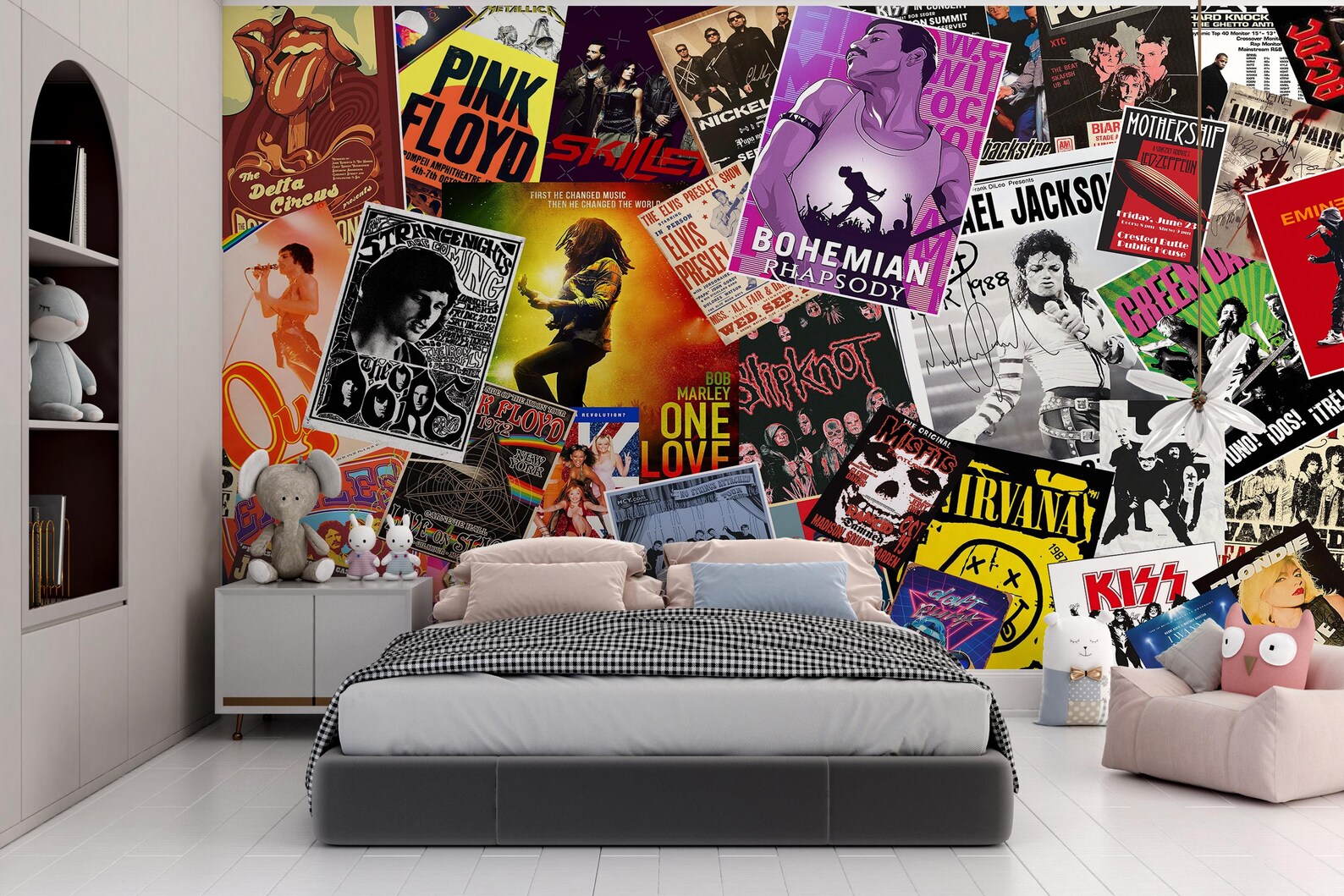 Vintage Music Poster Collage Wall Mural (peel and Stick Vinyl) - Etsy