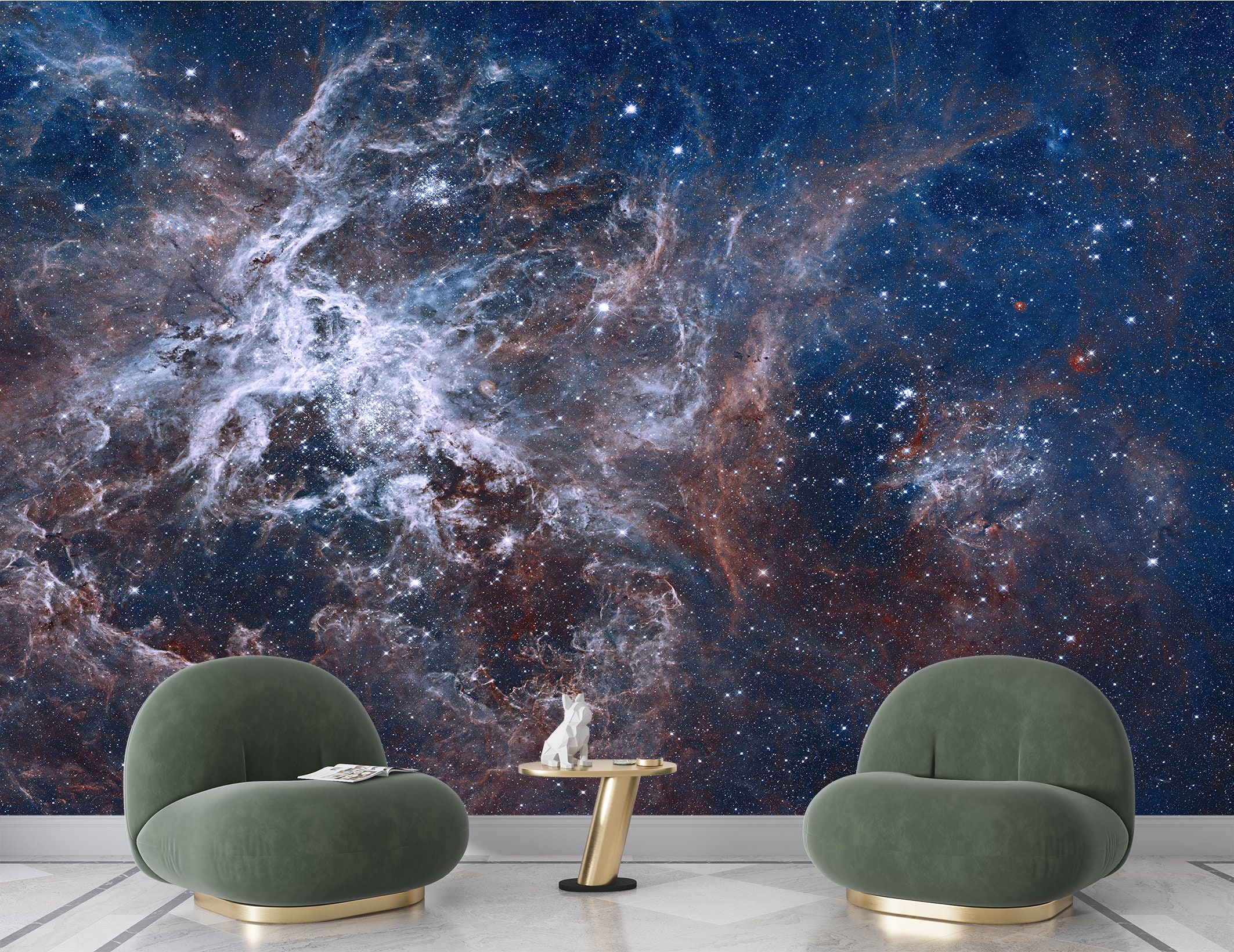 Stars in Space Wallpaper Galaxy Mural Print Peel and Stick Art Space ...