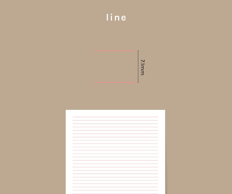 Printable Color Lined Paper, Lined Sheet, Digital Paper, Journal ...