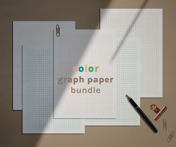Printable Colored Graph Paper Color Graph Paper Note Sheet - Etsy
