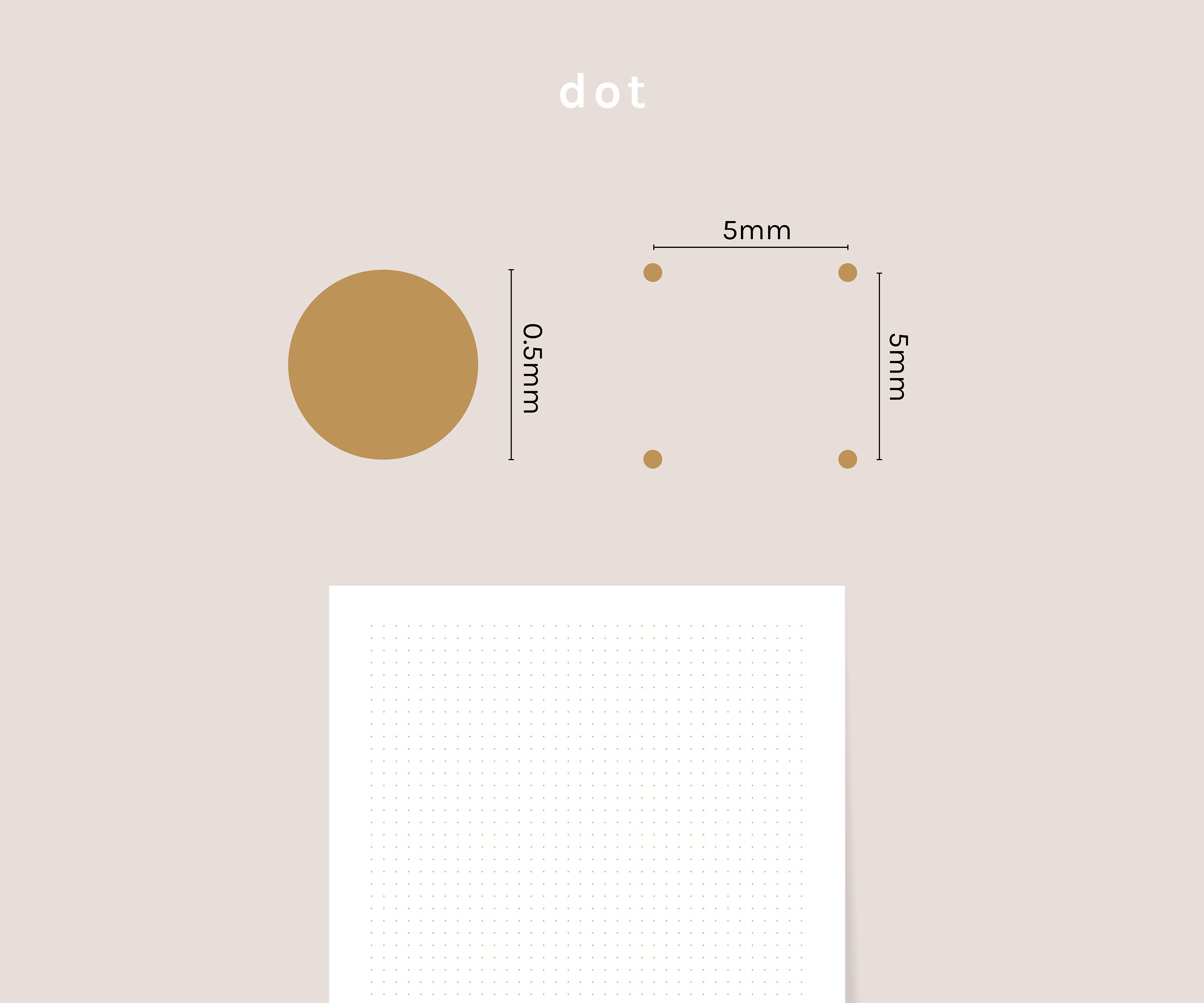 Printable Brown Dot Grid Paper, Digital Dot Paper, Color Bullet Journal ...