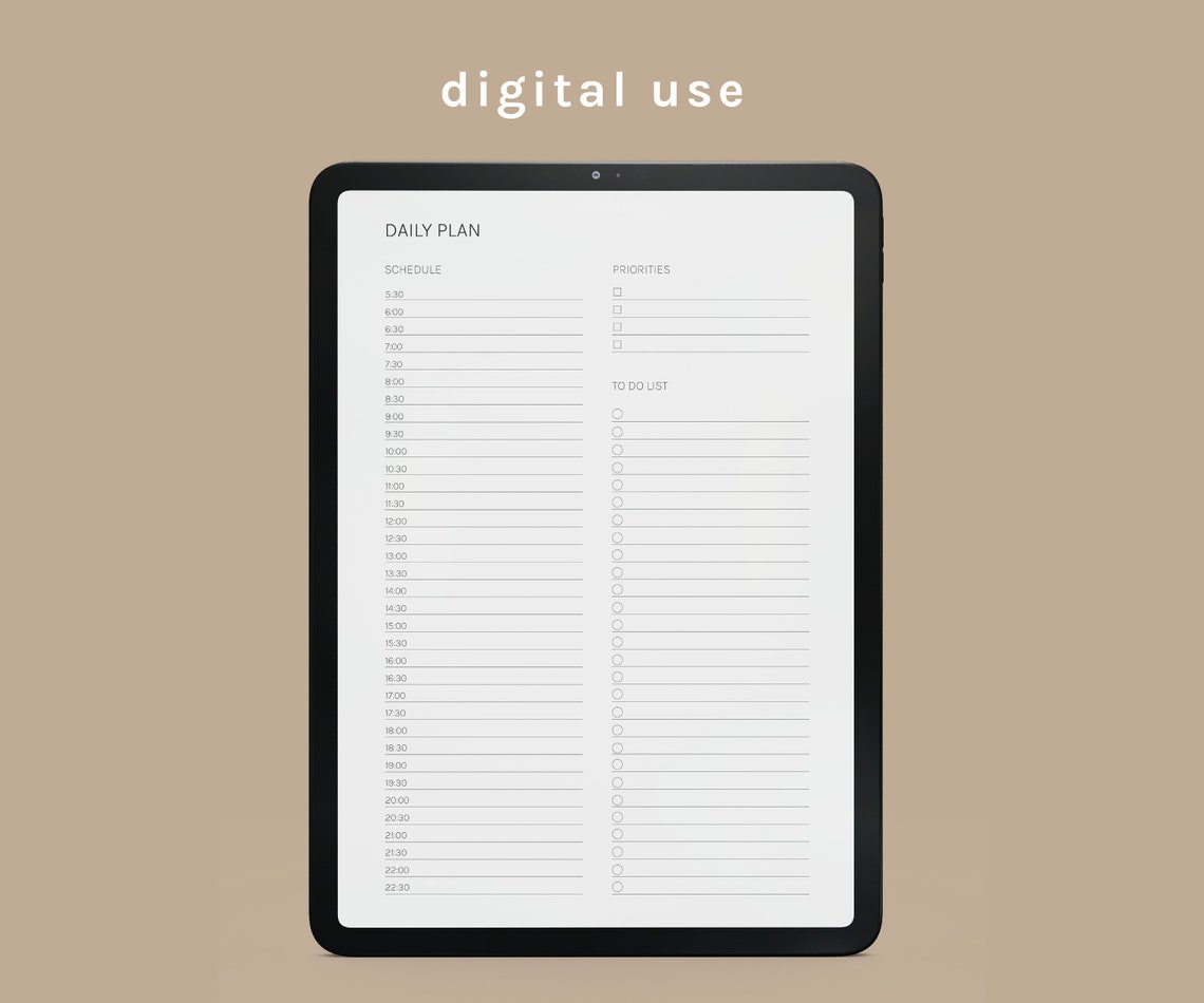 Daily Half-hour Printable Planner, Half-hour Schedule, Daily to Do List ...